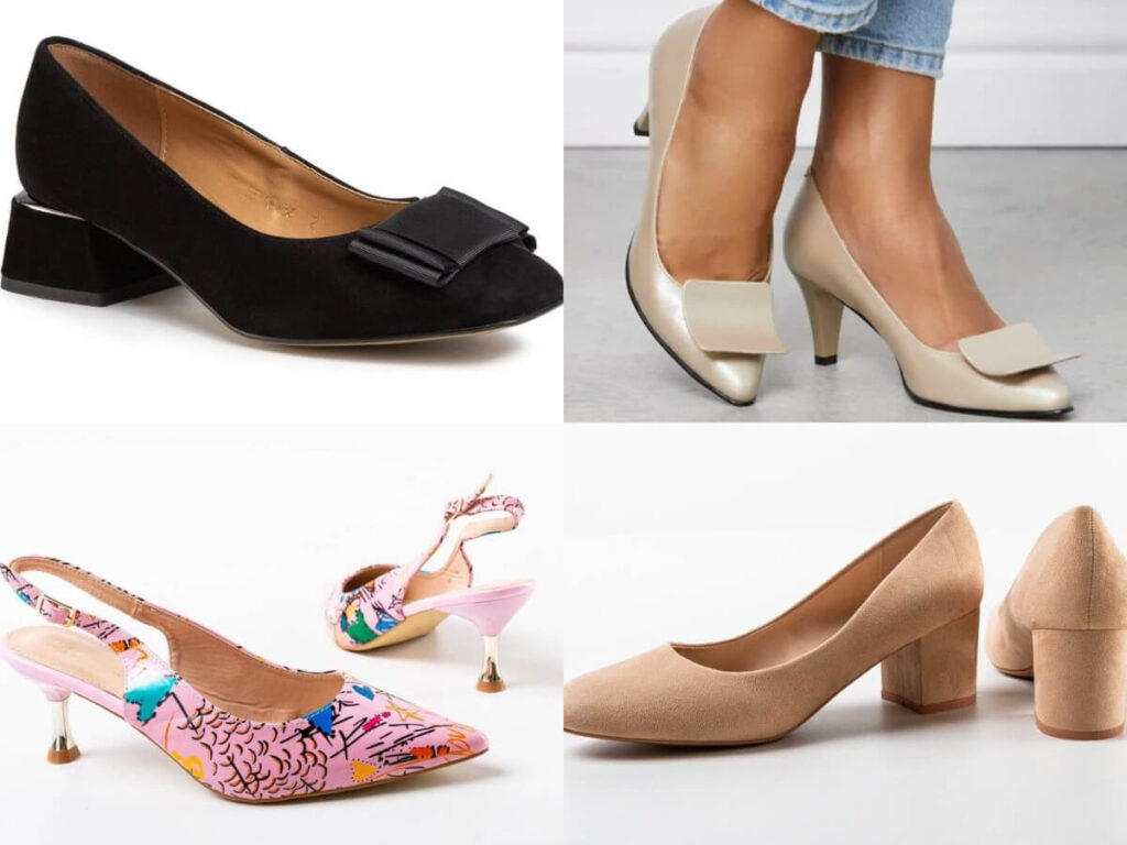 Pantofi cu Toc Mic Eleganți (Stilleto, Toc Gros) - DuKeSsa Fashion